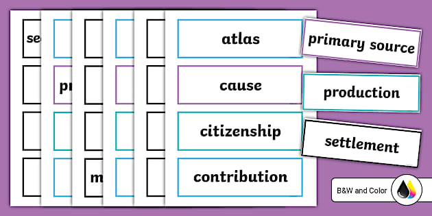 Tier 3 Social Studies Vocabulary Word Cards - Twinkl