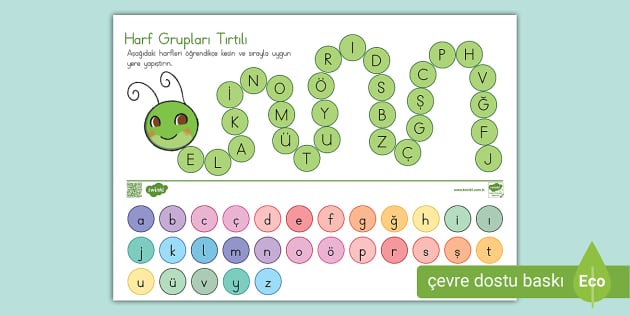 Harf Grupları Tırtılı Etkinliği (teacher made) - Twinkl