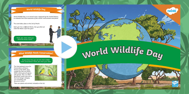 World Wildlife Day Information PowerPoint - Twinkl