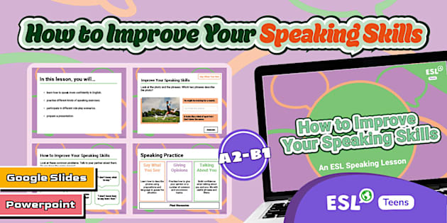 ESL How to Improve Your Speaking Skills PPT [Teens, A2-B1]