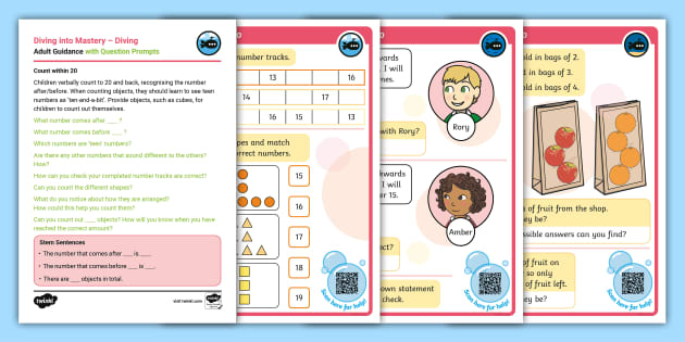 👉 Year 1 Diving Into Mastery: Step 1 Count Within 20