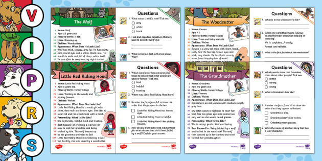 Little Red Riding Hood Characters | KS1 60-Second Reads