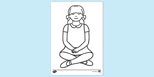Gretel Sitting Down Colouring | Colouring Sheet - Twinkl