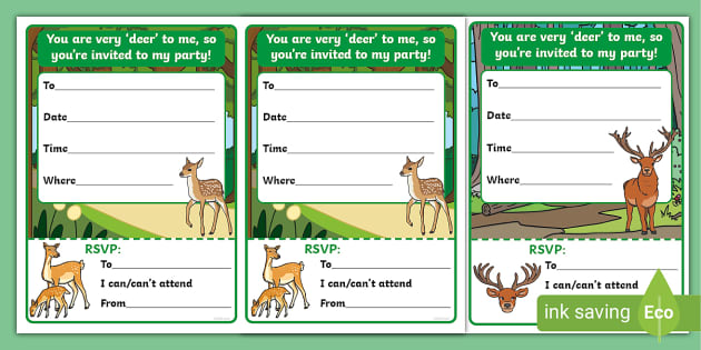 Deer invitations store