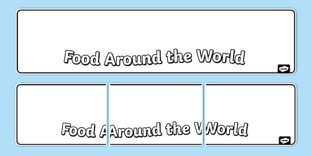 Food Around the world Collaborative Drawing Display Banner