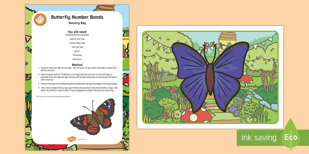 Butterfly Number Bonds to 10 Maths Activity Sensory Bag