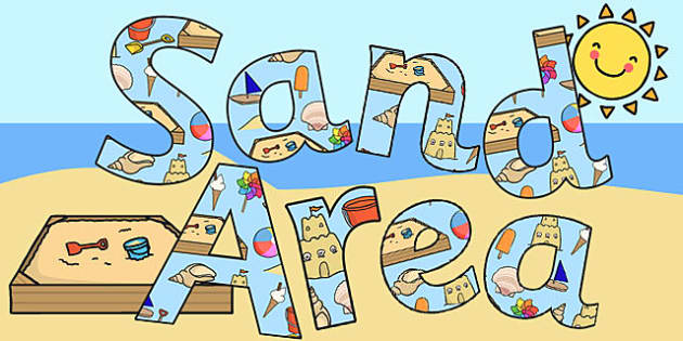 👉 Sand Area Display Lettering (teacher made)