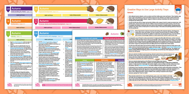 EYFS Ages 2-3 Autumn Bumper Planning Pack (teacher made)