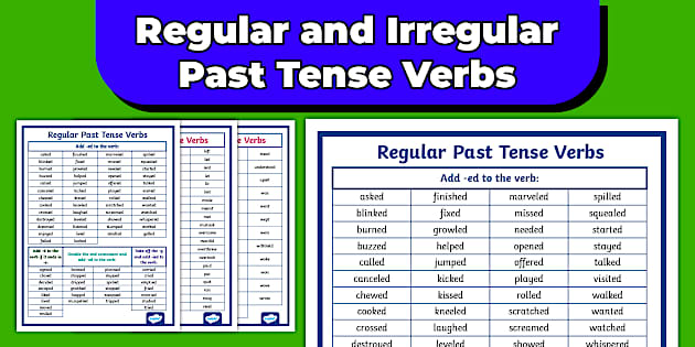 Regular and Irregular Past Tense Verb Lists