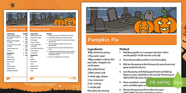 Pumpkin Recipes (teacher made) - Twinkl