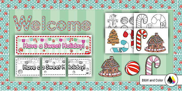 Have a Sweet Holiday! Bulletin Board Pack (teacher made)