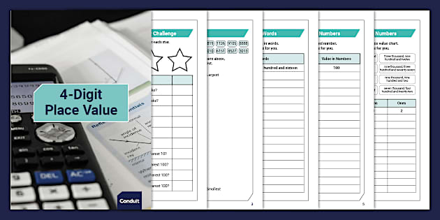 Reinforcing Place Value: Four-Digit Activity Booklet Reinforcing Place Value: Four-Digit Activity Booklet