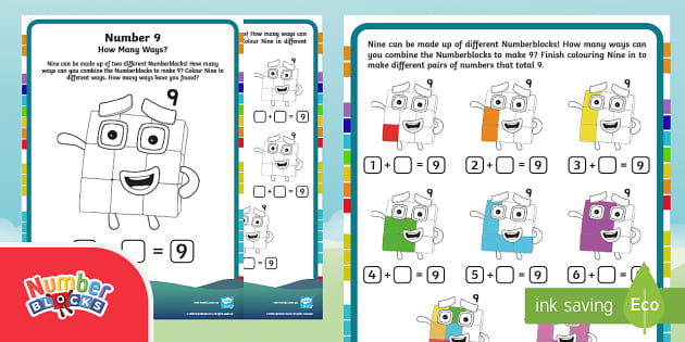 Numberblocks: Number 9 How Many Ways? Activity - Twinkl