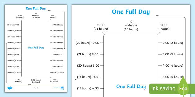 👉 One Full Day - an introduction to 24-hour time