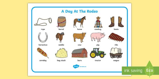 Rodeo Word Mat - Twinkl Language Resources (teacher made)