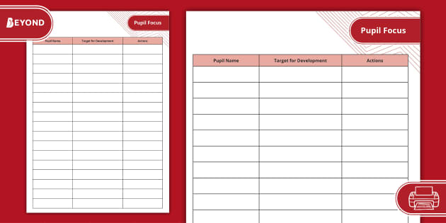 Beyond | Pupil Focus | Teacher Planner (creat de profesori)