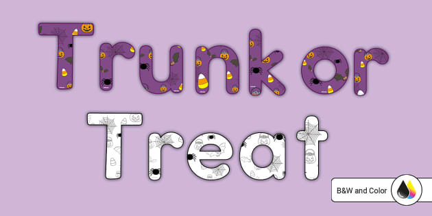 Trunk or Treat Bulletin Board Lettering (Teacher-Made)