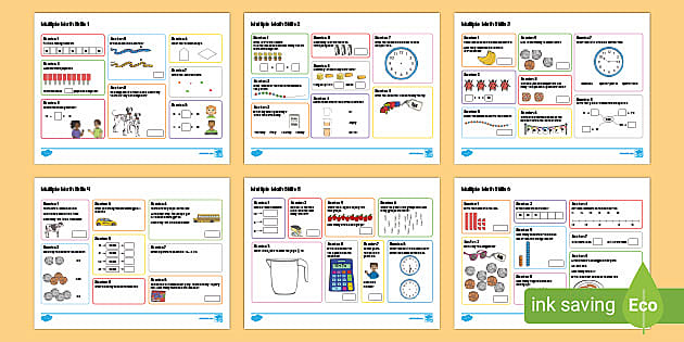 Multiple Math Skills Activity Mats For K 2nd Grade Twinkl