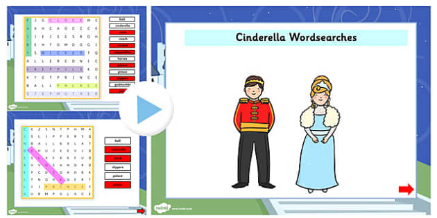 Cinderella Interactive Wordsearch (teacher made)