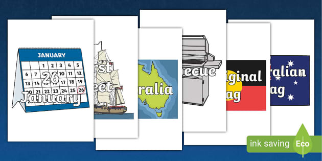 TAS Australia Day Topic Words on Topic Images (Teacher-Made)