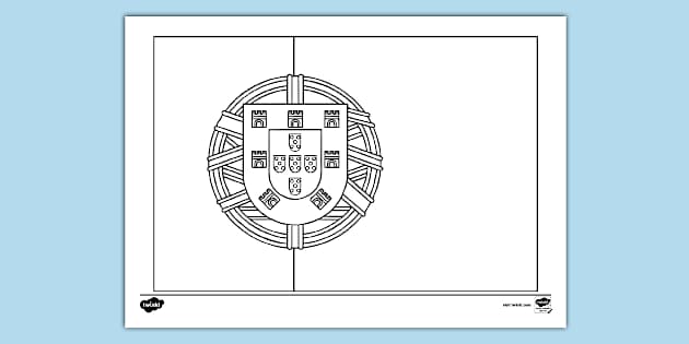 Portugal Flag Colouring (Teacher-Made) - Twinkl