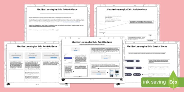 Machine Learning for Kids: Adult Guidance (Teacher-Made)