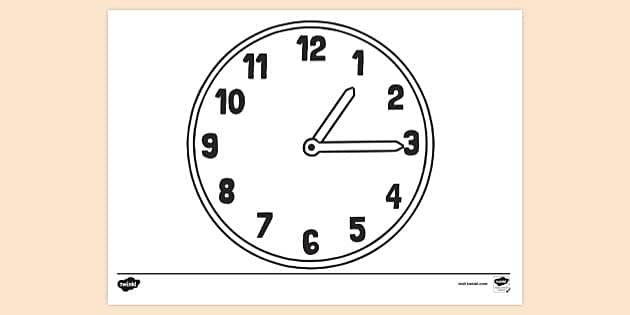 Clock One Fifteen Colouring Sheet | Colouring Sheets