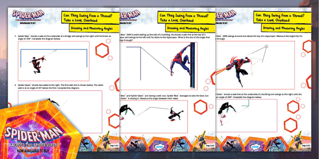 FREE Spider-Man™: Drawing and Measuring Angles Activity