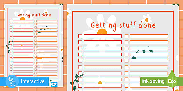 Flower Pattern To-Do List | Twinkl Busy Bees (teacher made)
