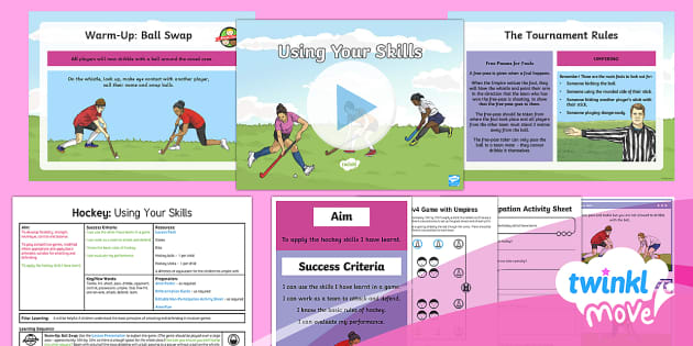 Using Your Skills - Year 4 PE Hockey Lesson (teacher made)