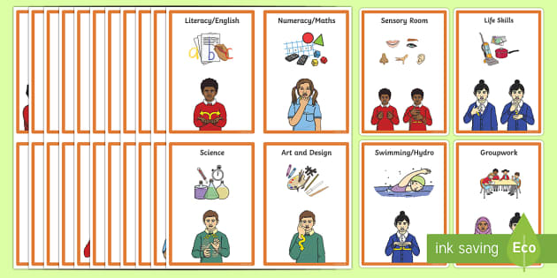 BSL SEN Class Visual Timetable (teacher made) - Twinkl
