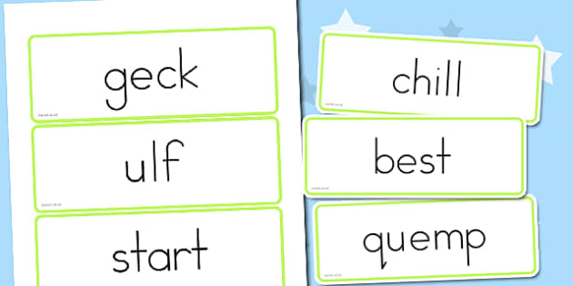 Foundation Nonsense Sorting Word Cards (Teacher-Made)