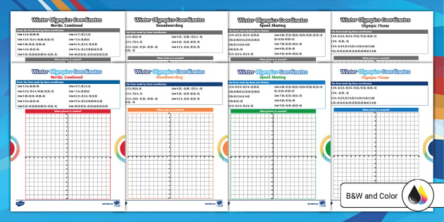 Winter Olympics Coordinates Activity (teacher made) - Twinkl