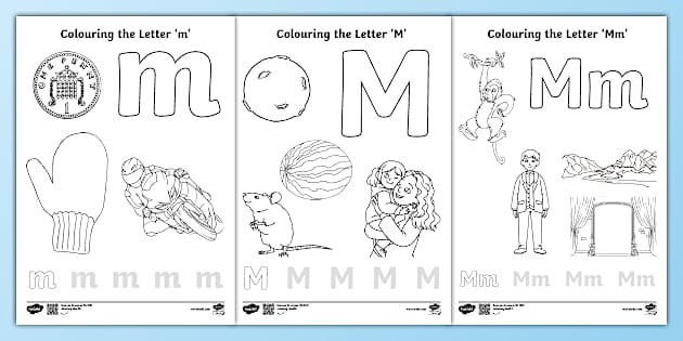 Letter M Colouring Pages (teacher made) - Twinkl
