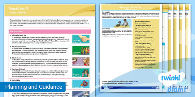 FREE! - 👉 French: Year 5 Planning Overviews - Twinkl