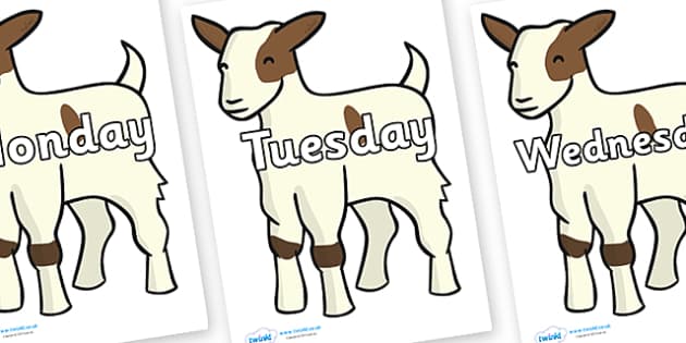 Days of the Week on Baby Goats