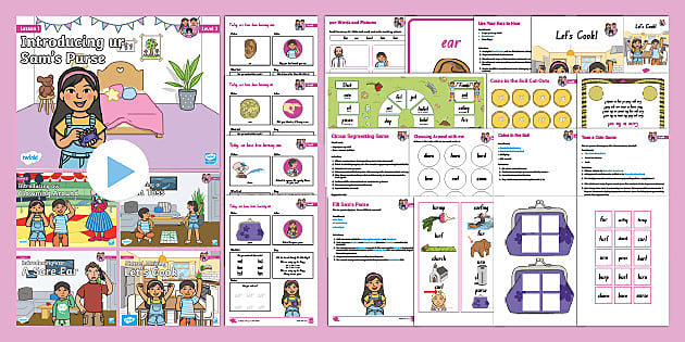 Phonics Weekly Lesson Pack 'ur, ow, oi, 'ear' sound phonics.