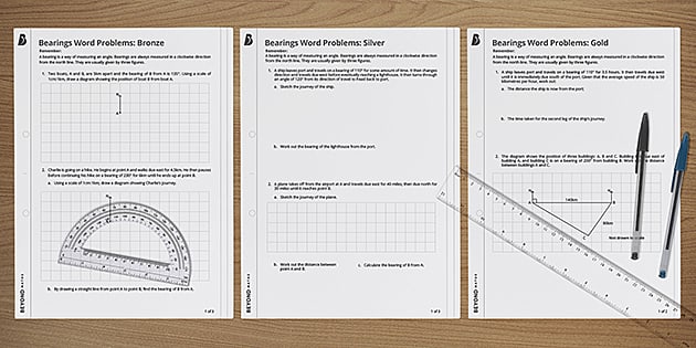  Bearings Maths Word Problems GCSE Maths Beyond