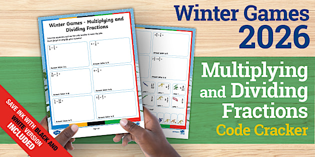 Winter Games Fractions Code Cracker