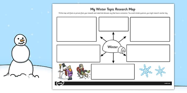 Winter Topic Research Map (Teacher-Made) - Twinkl