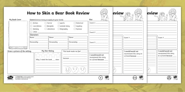 How to Skin a Bear Differentiated Book Review - Twinkl