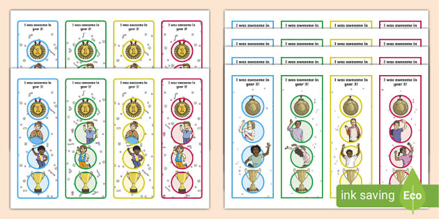 End of Year Celebration Bookmarks (Hecho por educadores)