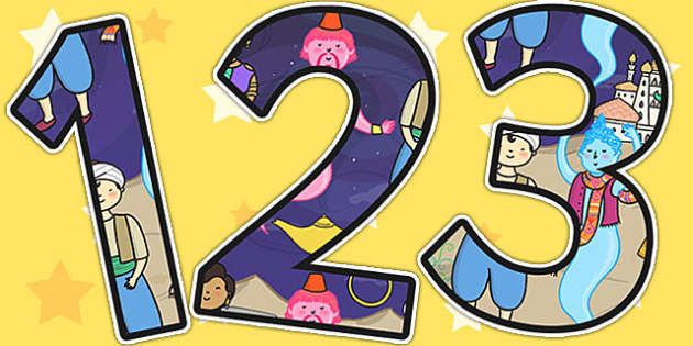 FREE! - Aladdin Themed Display Numbers (teacher made)