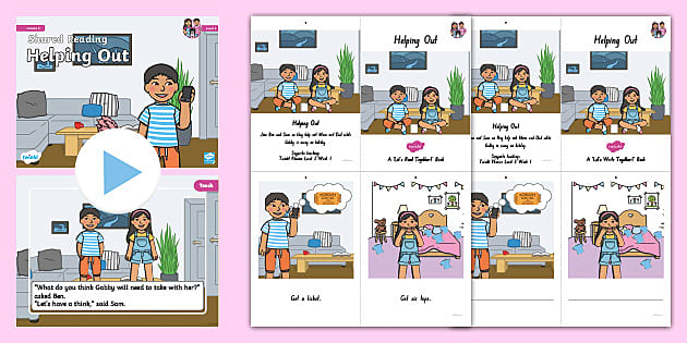 Phonics: Level 3: Week 1: Lesson 5 Pack: recap 'j, v, w, x'