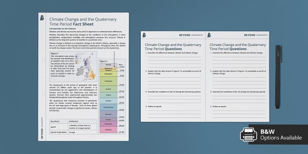 Climate Change and Quaternary Period Reading Comprehension