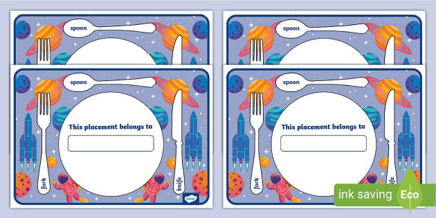 Space Themed Placemats (teacher made) - Twinkl