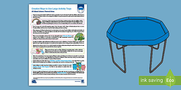 Creative Ways to Use Large Activity Trays: All About Colours