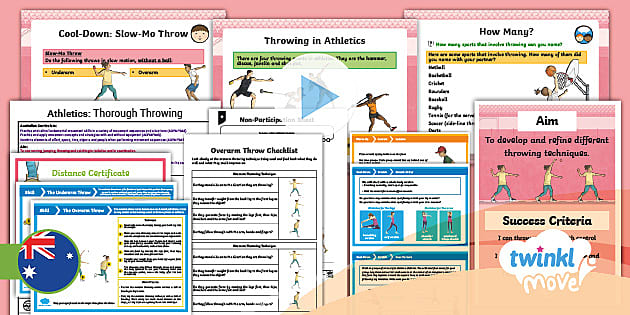 Move PE Year 3 Athletics Lesson 5: Thorough Throwing Lesson Pack