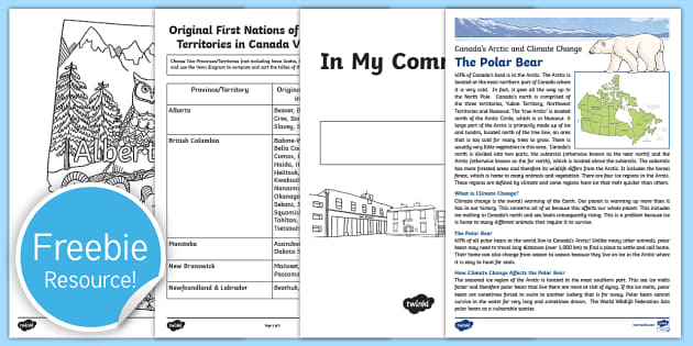 Free Canada Sample Teaching Resource Pack (teacher made)