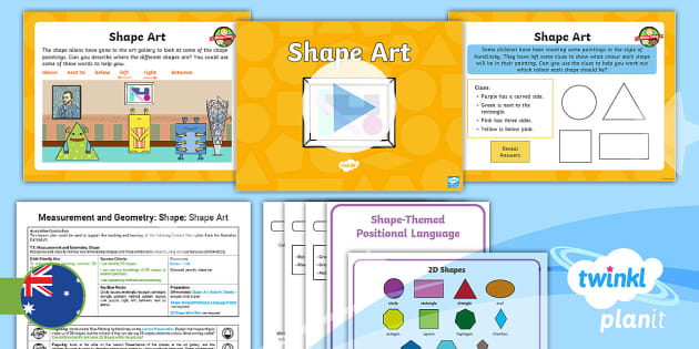 Year 1 Shape: 2D Shapes Solveit Lesson Pack (teacher made)